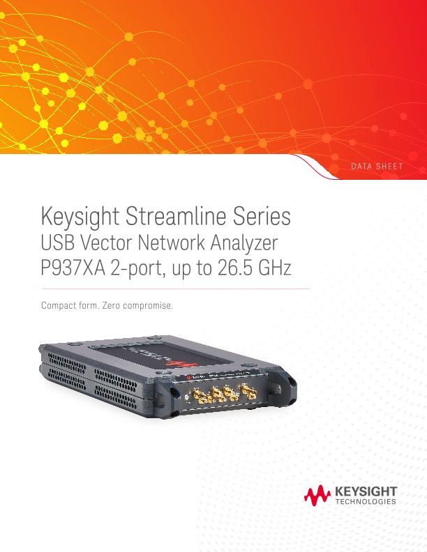 Streamline Series P937XA USB Vector Network Analyzer 2-port, Up to 26.5 GHz PDF Asset Page ...
